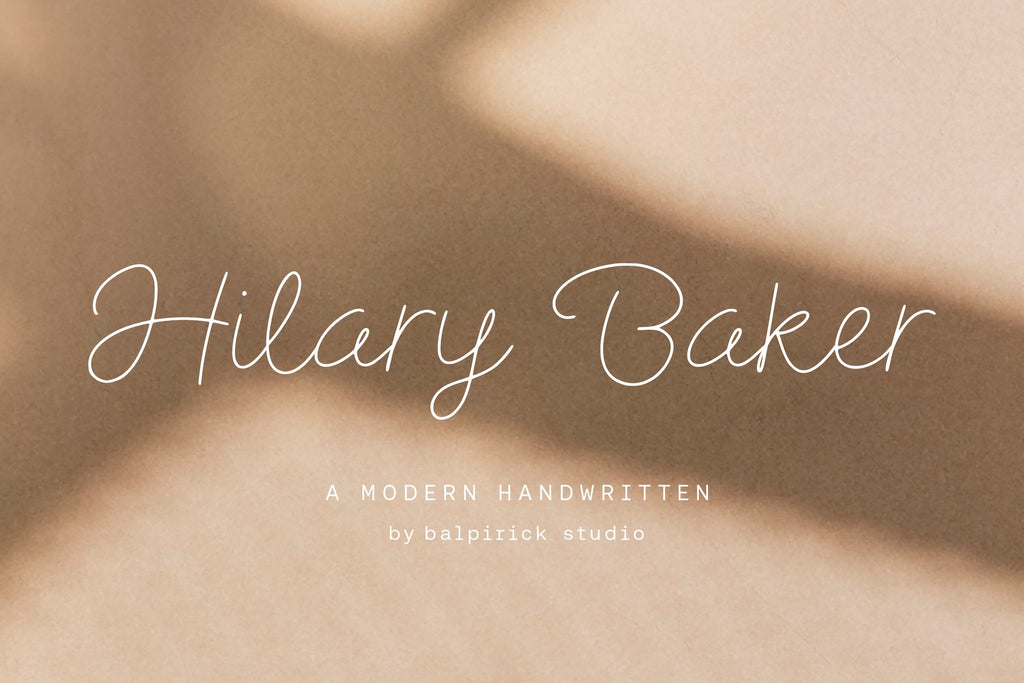 Hilary Baker Font - So Fontsy