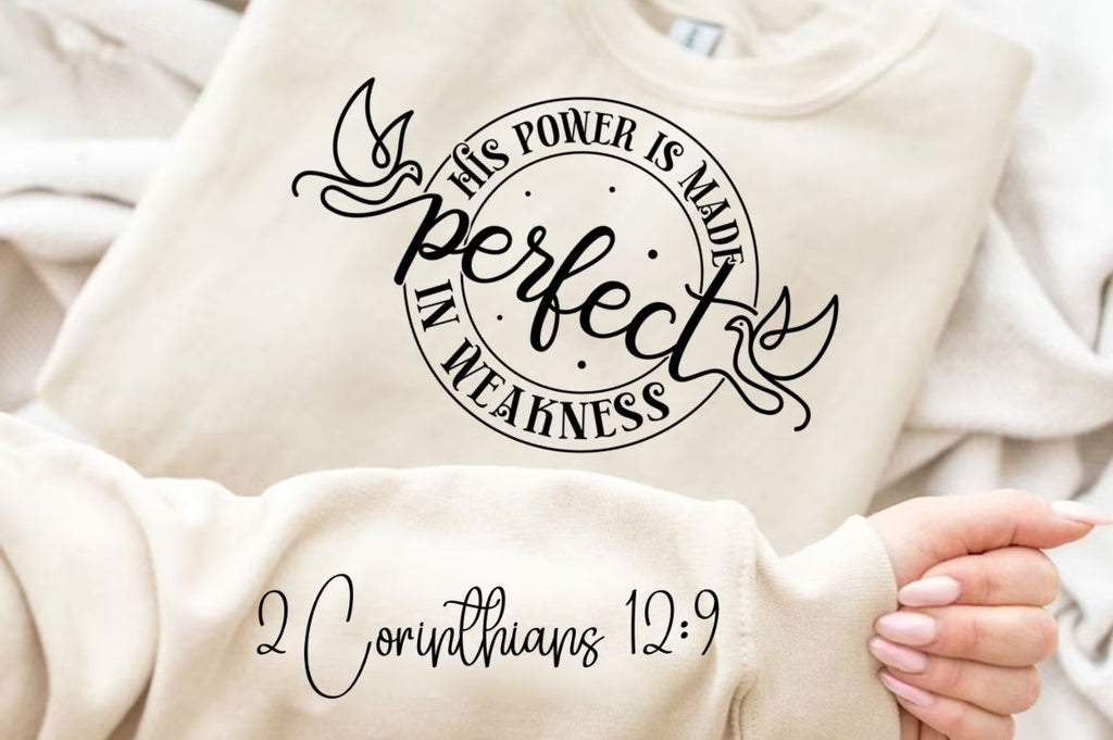 His Power Is Made Perfect SVG Design - So Fontsy