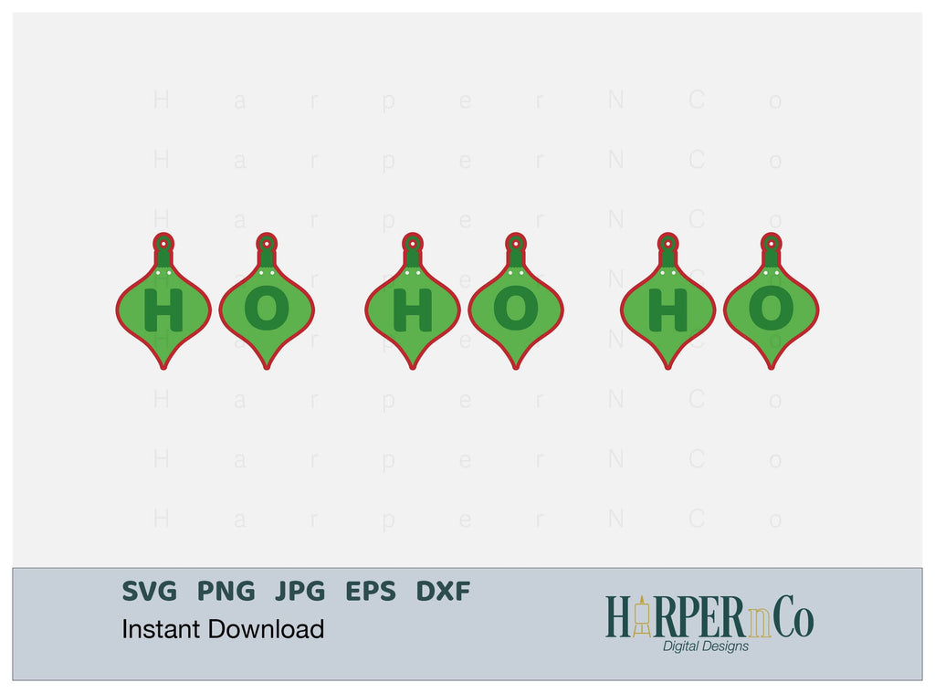 HO HO HO Banner SVG PNG Cut EPS File - So Fontsy