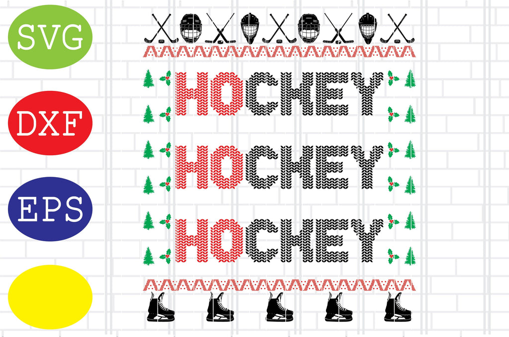 Ho Ho Hockey Svg, Ice Hockey Svg, Hockey SticksSvg, Winter Sport Svg ...