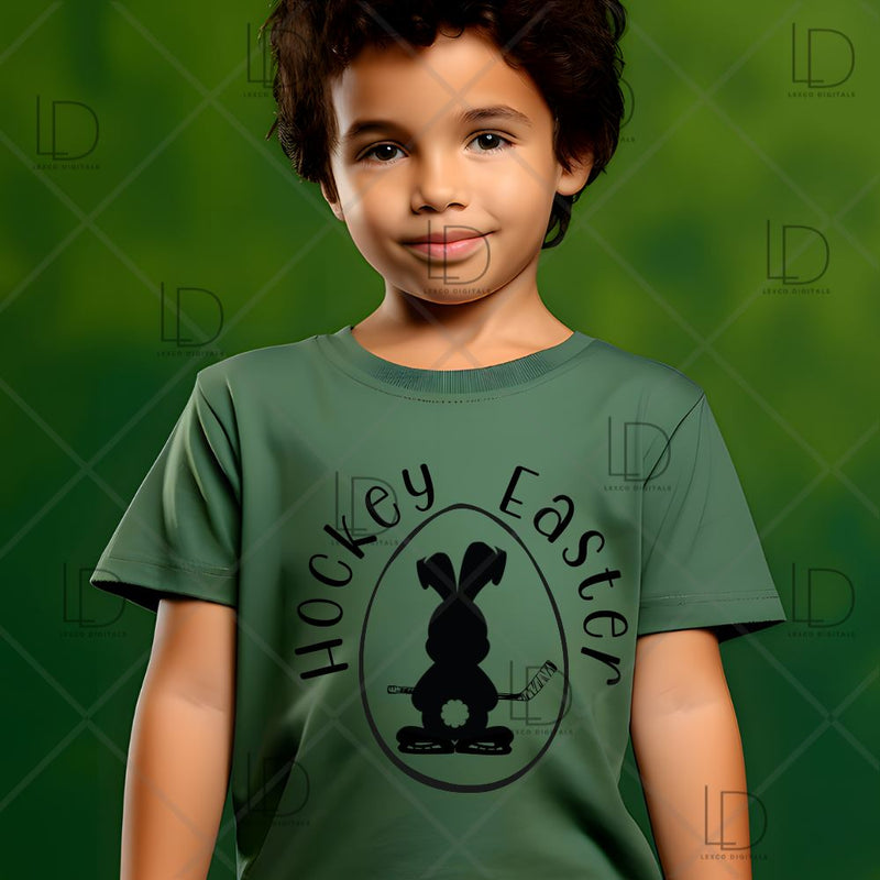 Hockey Easter Bunny With Skates And Ice Hockey Stick PNG/SVG Instant ...