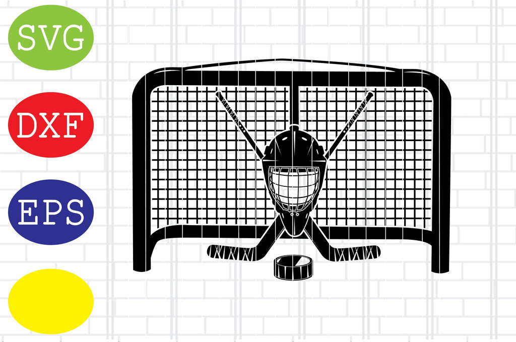 Hockey Goalie Net Svg, Ice Hockey Svg, Hockey SticksSvg, Winter Sport ...