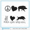 Hog Hunting monogram, Bay dogs and feral hog Svg - Bay dogs and feral ...