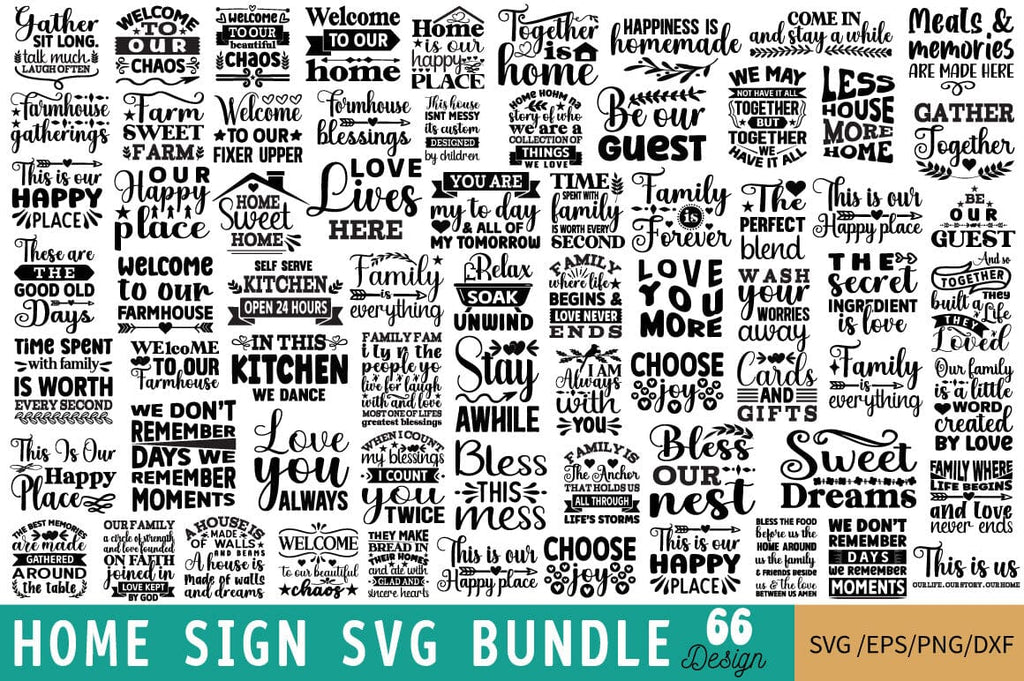 Home Sign Svg Bundle - So Fontsy