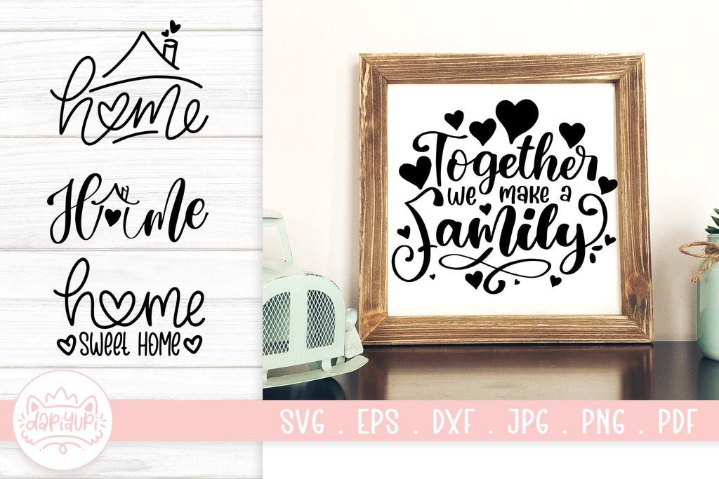 Home Sign SVG Cut File - So Fontsy