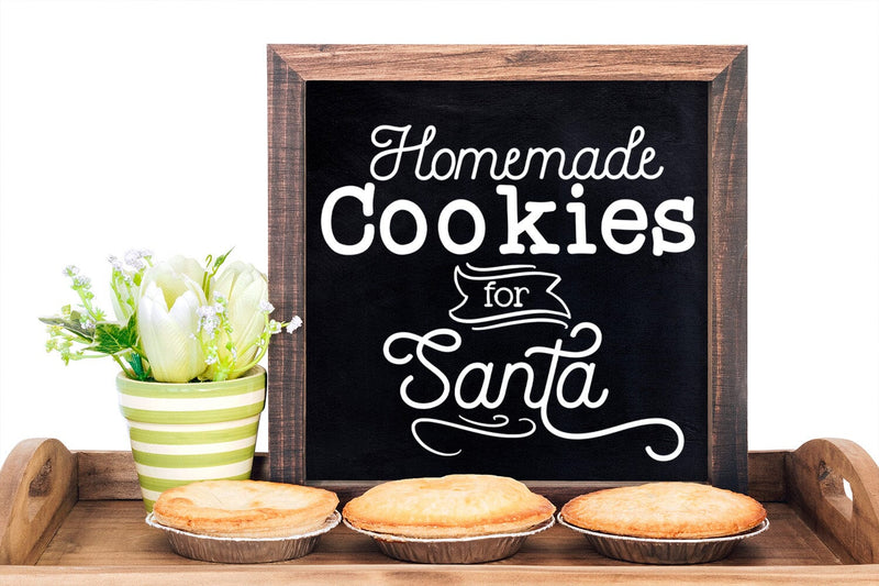 Homemade Cookies for Santa SVG I Christmas Sign SVG I Santa - So Fontsy