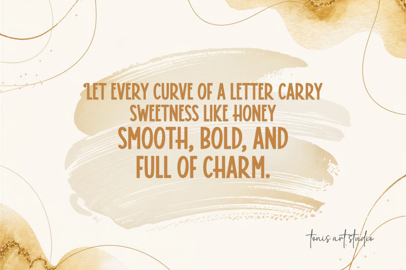 Honey Drop Font - A Sweet Swash Display Font for Crafts - So Fontsy