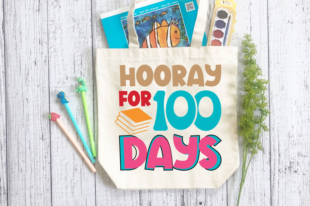 hooray for 100 days SVG Design - So Fontsy