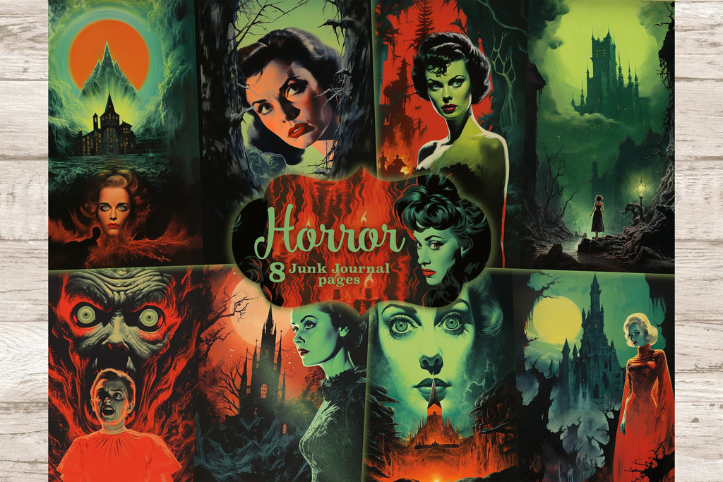 Horror Junk Journal Pages | Creepy Digital Download - So Fontsy