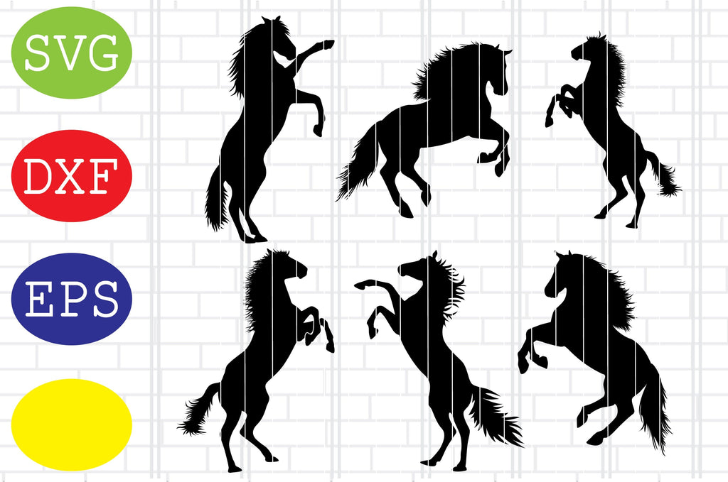Horse Silhouette, Standing Horse Svg, Horse on two legs Svg, Horse ...