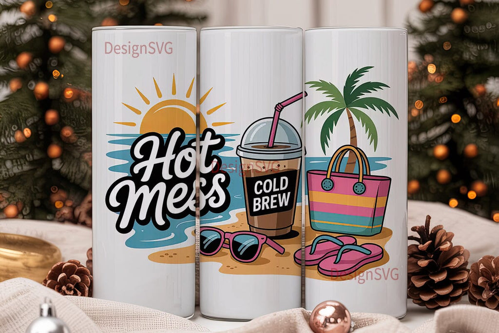 Hot Mess Cold Brew 20oz Tumbler - So Fontsy