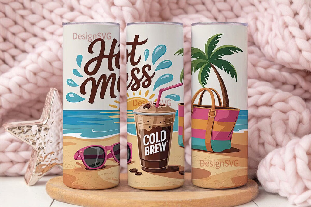 Hot Mess Cold Brew 20oz Tumbler - So Fontsy