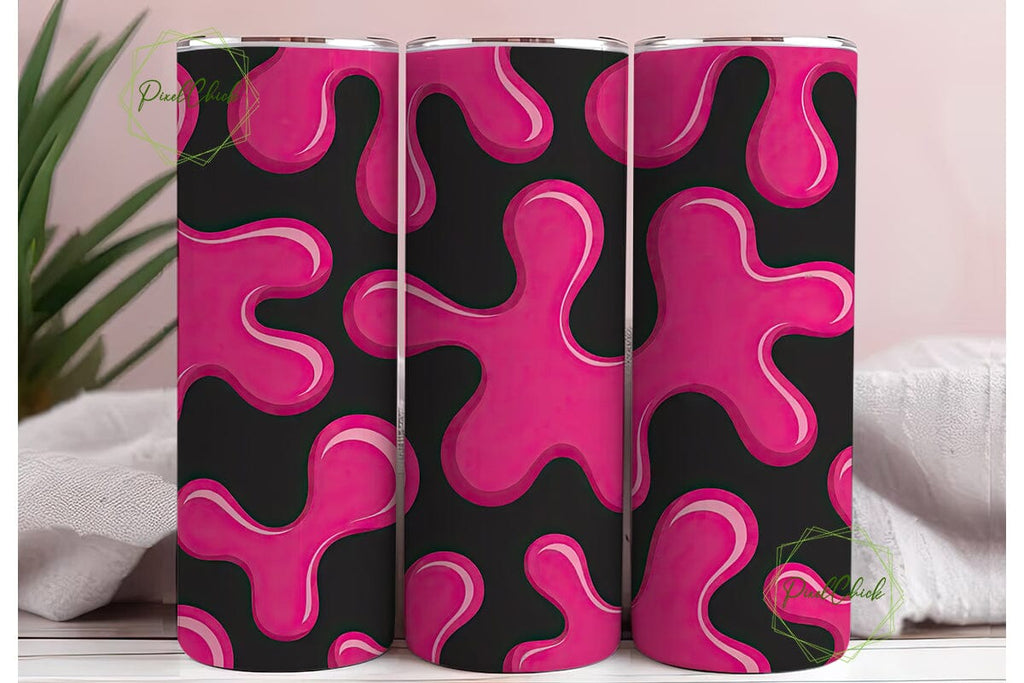 Hot Pink Liquid Swirl 20oz Tumbler Wrap - So Fontsy