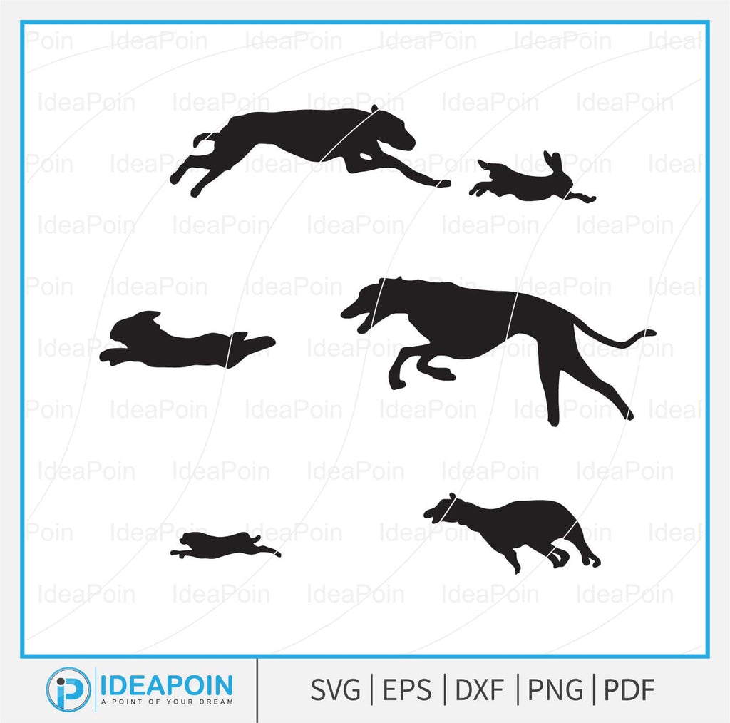 Hound Dog Chasing Rabbit SVG, Rabbit Hunting svg, Hunting Dog SVG ...