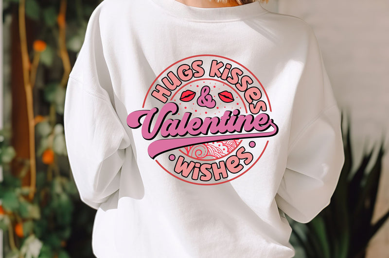 Hugs kisses & valentine wishes svg Design - So Fontsy