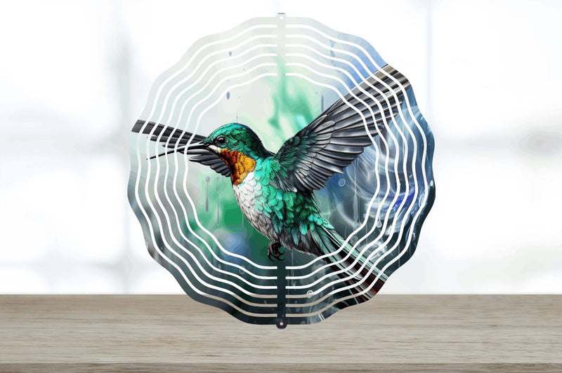 Hummingbird Wind Spinner Sublimation Designs - So Fontsy