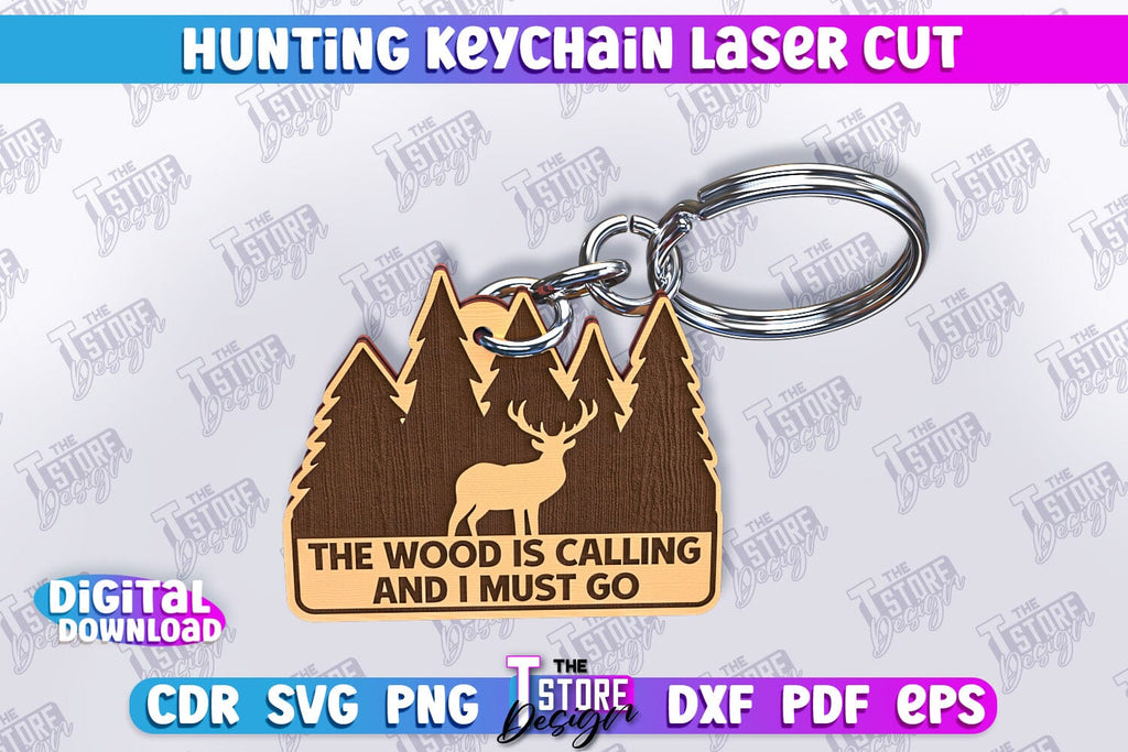 Hunting Keychain Laser Cut | Hunting Season | Gift for Hunter | CNC ...