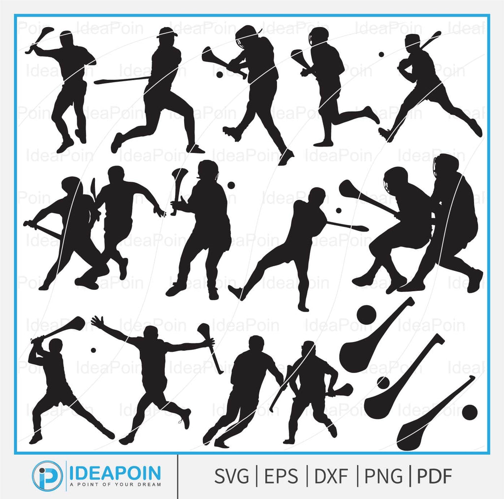 Hurling svg, Hurling Silhouette, Hurling graphic silhouette, hurling ...