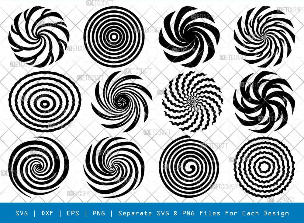 Hypnosis Spiral Svg Cricut Cut Files Png Bundle, SB01130 - So Fontsy