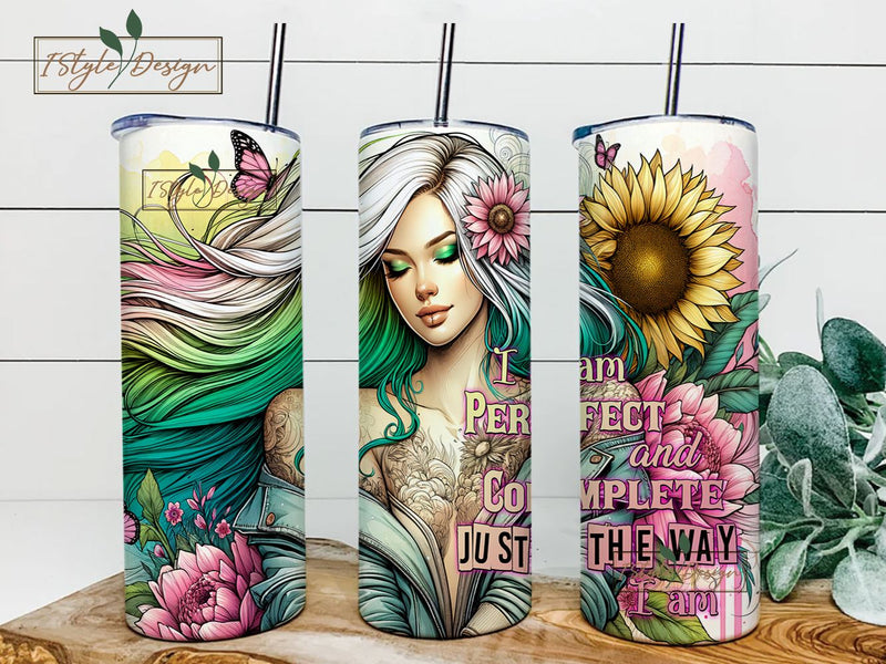 I Am Perfect And Complete Just The Way I Am Tumbler Wrap png, Positive ...