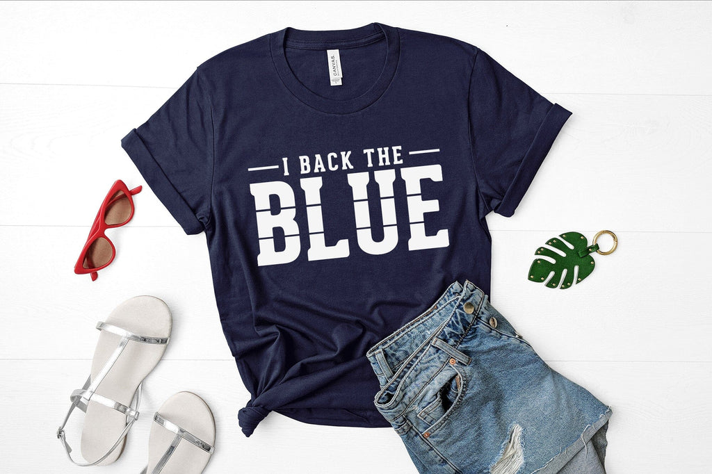 I Back the Blue, Police Sayings SVG - So Fontsy