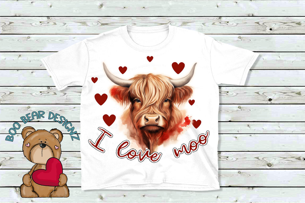 I love moo, Cow Sublimation - So Fontsy