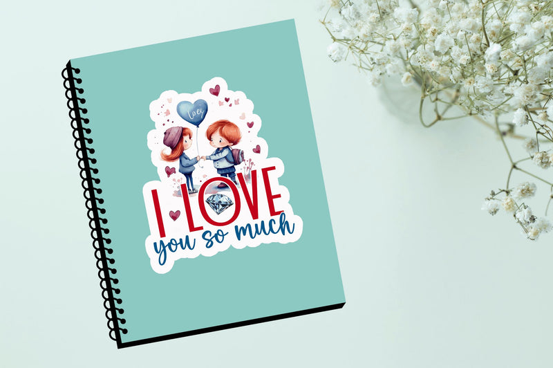 I love you so much Sticker Design - So Fontsy