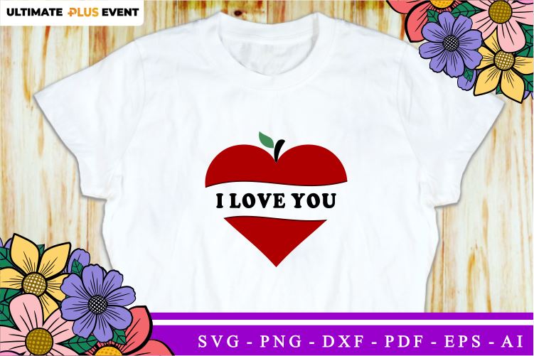 I Love You SVG, Heart SVG, Heart Split Monogram, Valentines Day T shirt ...