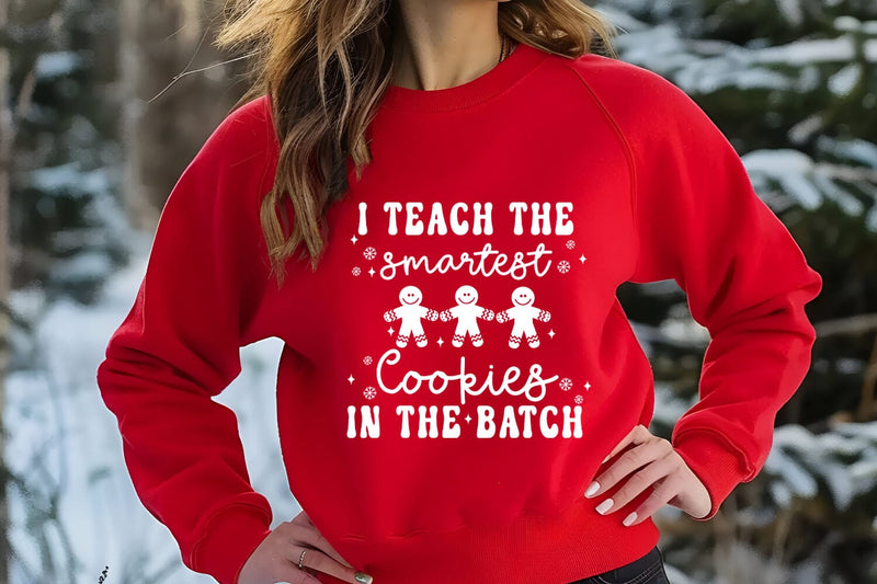 I Teach the Smartest Cookies I Christmas Teacher Shirt SVG - So Fontsy