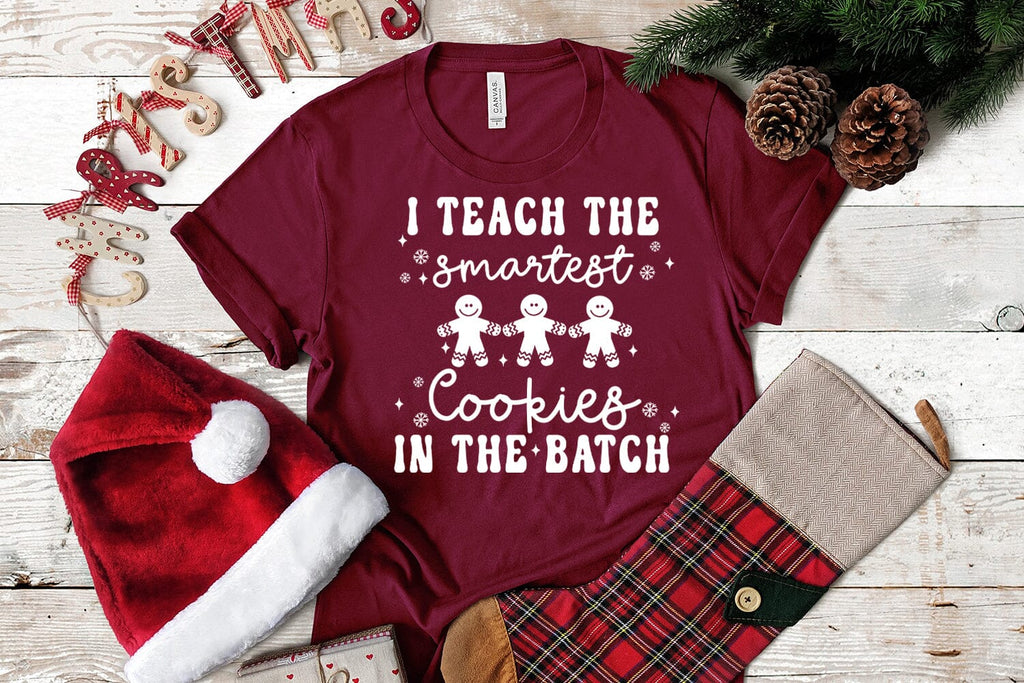 I Teach the Smartest Cookies I Christmas Teacher Shirt SVG - So Fontsy