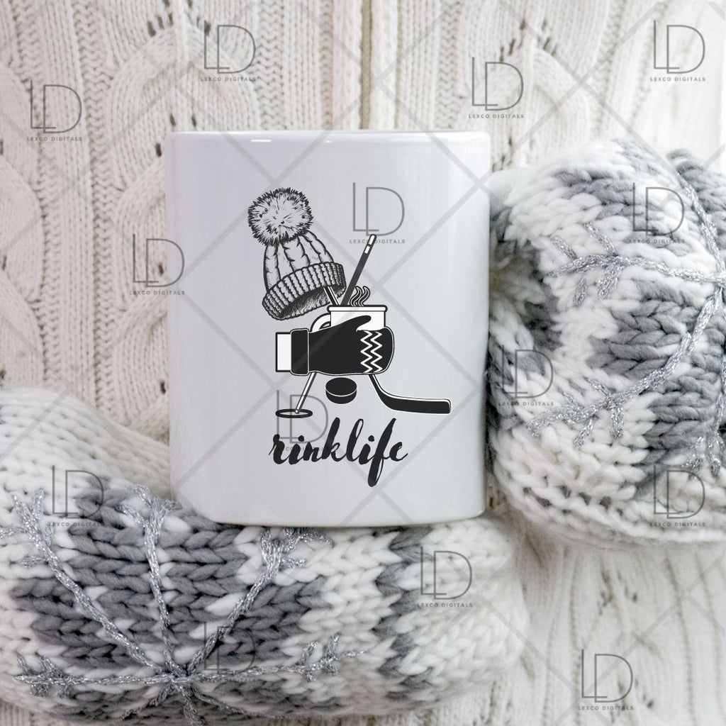 Ice Hockey Mom Love Rink Life Must Haves Beanie, Boots, Mittens ...