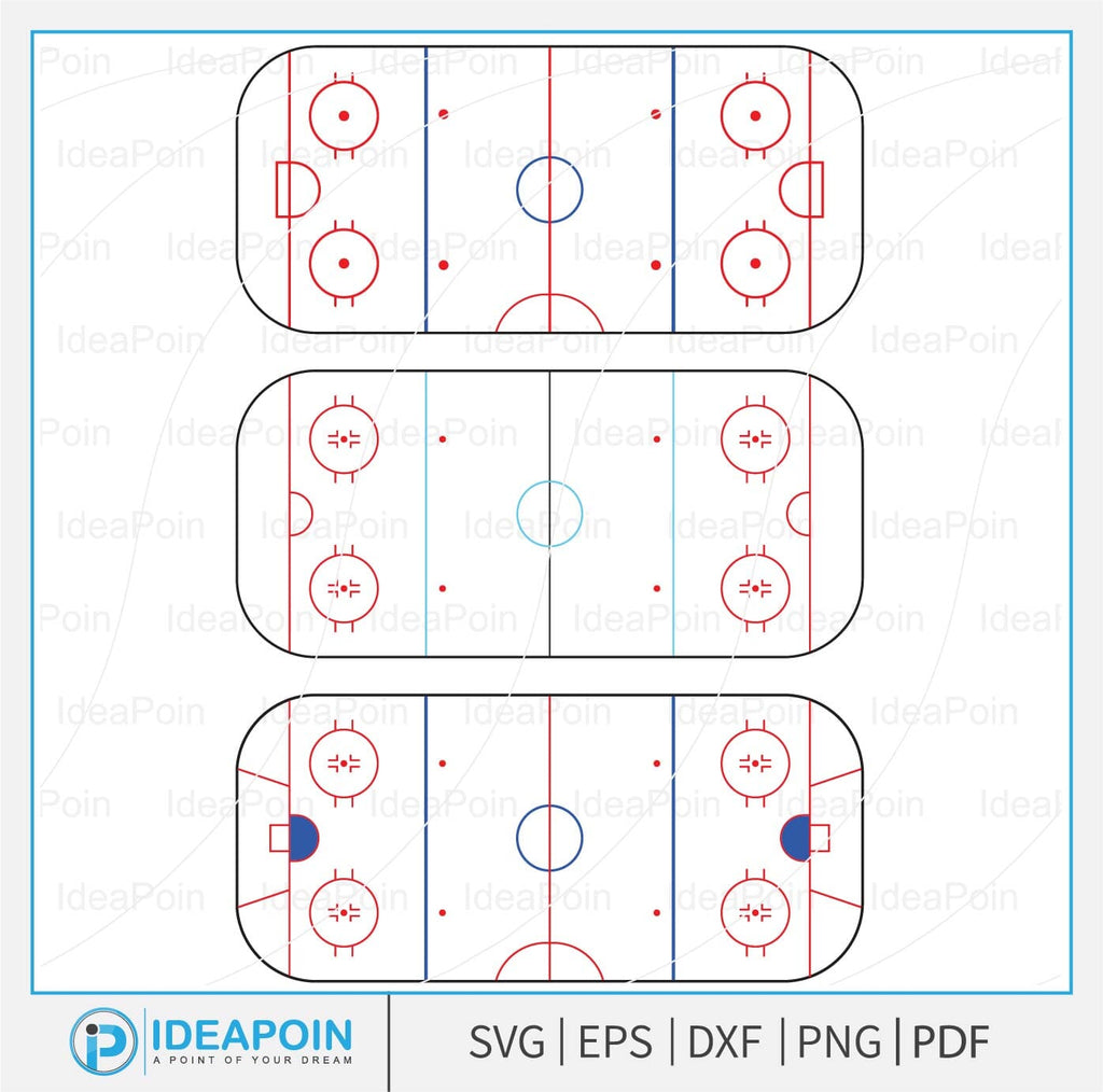 Ice Hockey Rink SVG, Hockey Clip Art, Ice Hockey Rink Cut File, Ice ...