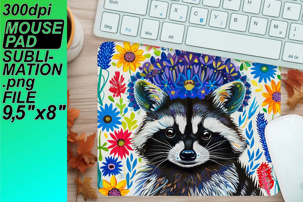 ideal for mouse pad crafting! , High-quality PNG file, Raccon - So Fontsy