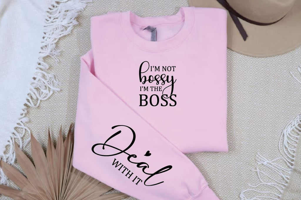I'm not bossy i'm the boss Sleeve Svg Design - So Fontsy