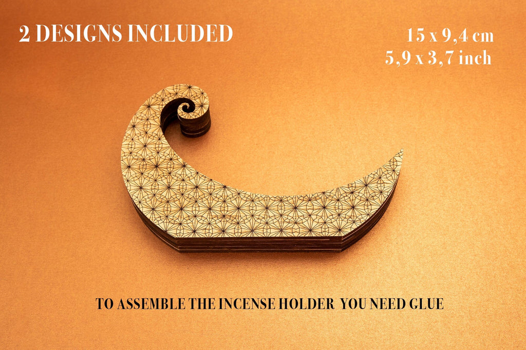 Incense Holder Twirl Vector File for Laser Cutter. - So Fontsy