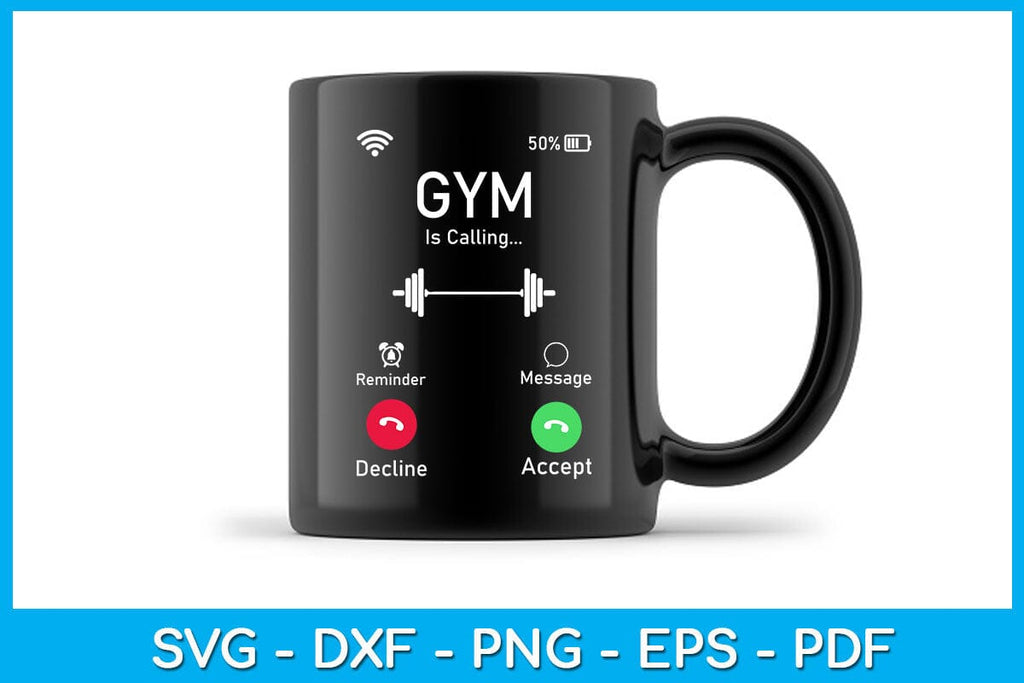 Incoming Call Gym Is Calling SVG PNG PDF Cut File - So Fontsy