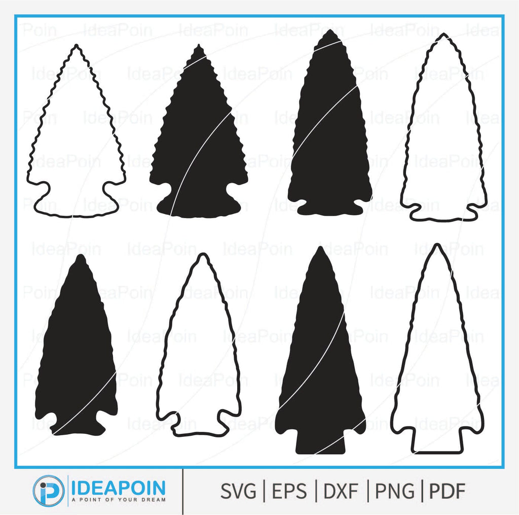 Indian Arrowhead svg, Arrowhead PNG, Arrowhead Outline SVG, Indian Arr ...