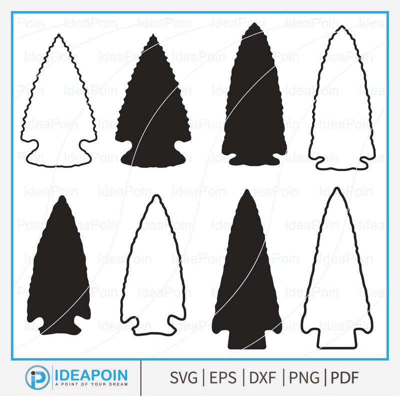 Indian Arrowhead svg, Arrowhead PNG, Arrowhead Outline SVG, Indian Arr ...