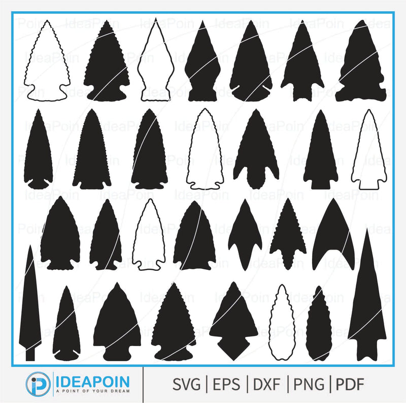 Indian Arrowhead svg, Arrowhead PNG, Arrowhead Outline SVG, Indian Arr ...