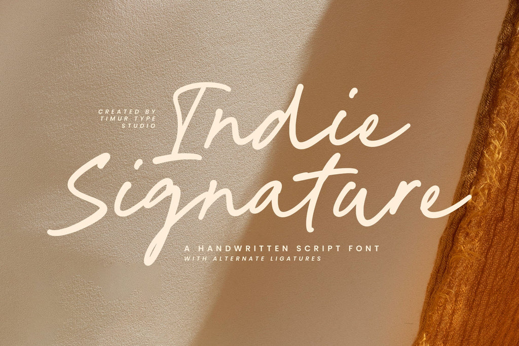 Indie Signature - Handwritten Script Font - So Fontsy