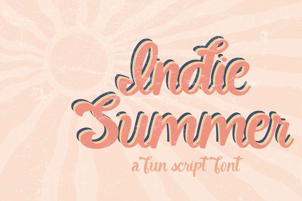 Indie Summer, Fun Retro Font with Swashes - So Fontsy