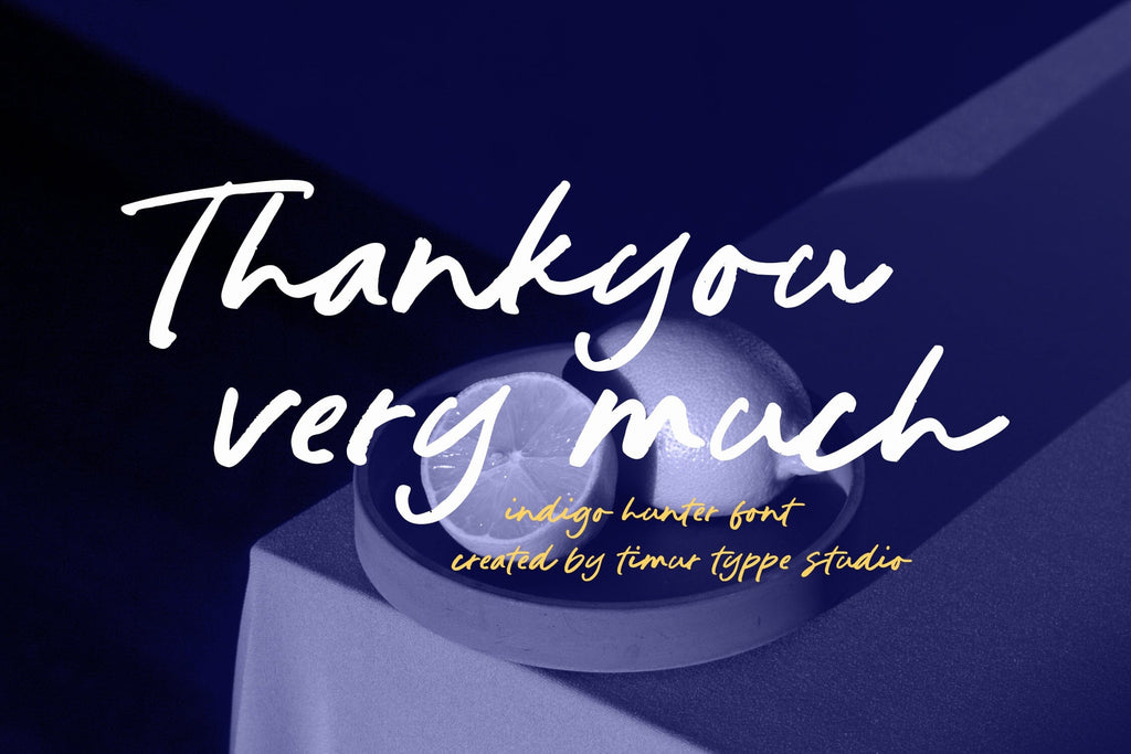 Indigo Hunter - Handbrushed Script Font - So Fontsy