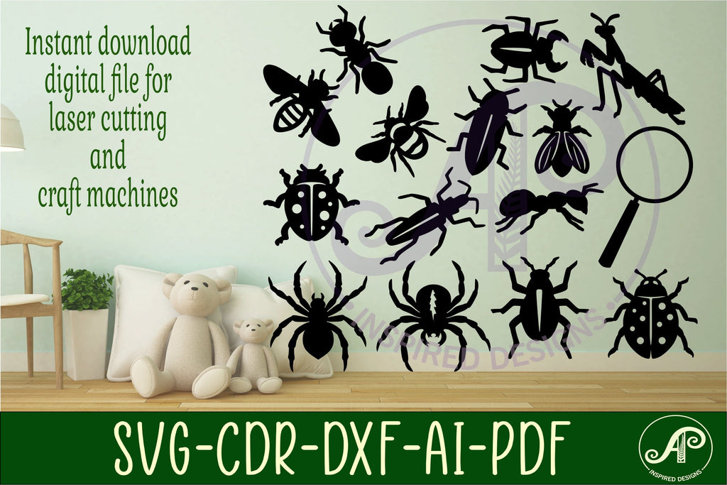 Insect cut out wall sign SVG file - So Fontsy