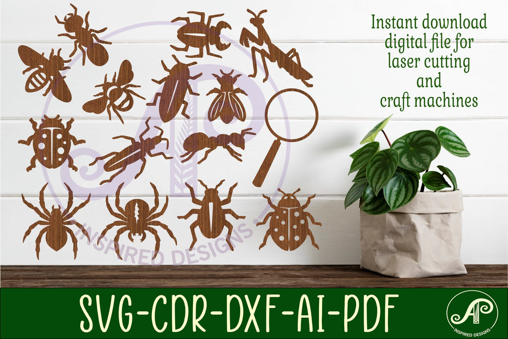 Insect cut out wall sign SVG file - So Fontsy