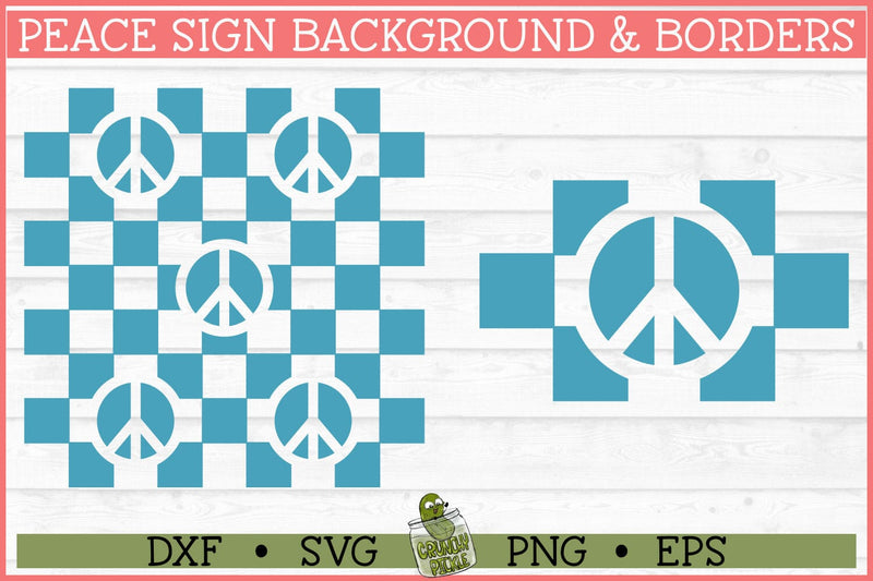 Inverted Peace Sign Checkerboard SVG Files - So Fontsy