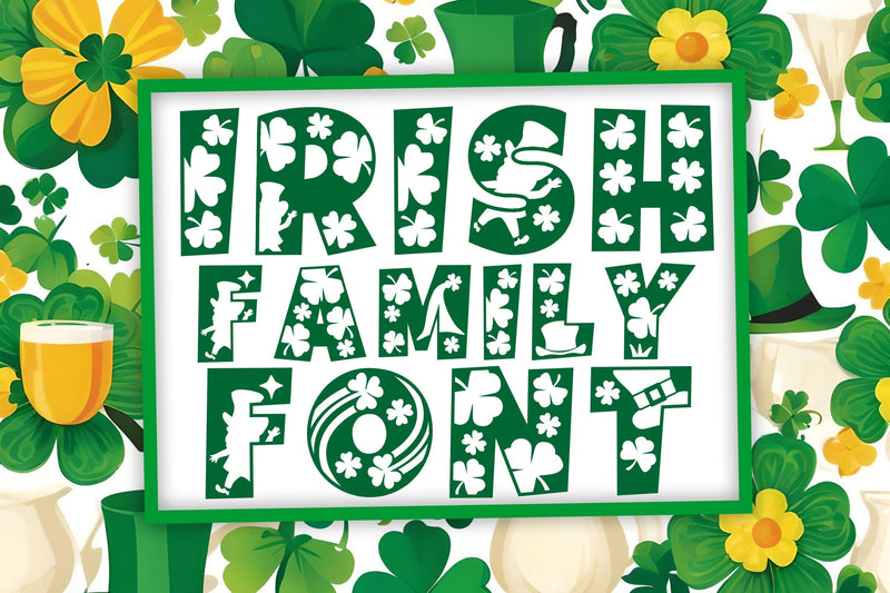 Irish Font | St Patricks Font | Shamrock Font | Clover Font | Monogram ...