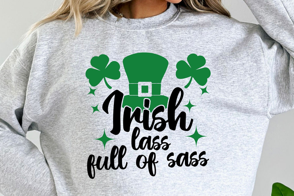 Irish Lass Full Of Sass Svg | St Patricks Day Svg Cut Files - So Fontsy