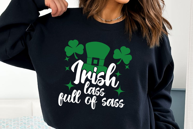 Irish Lass Full Of Sass Svg | St Patricks Day Svg Cut Files - So Fontsy