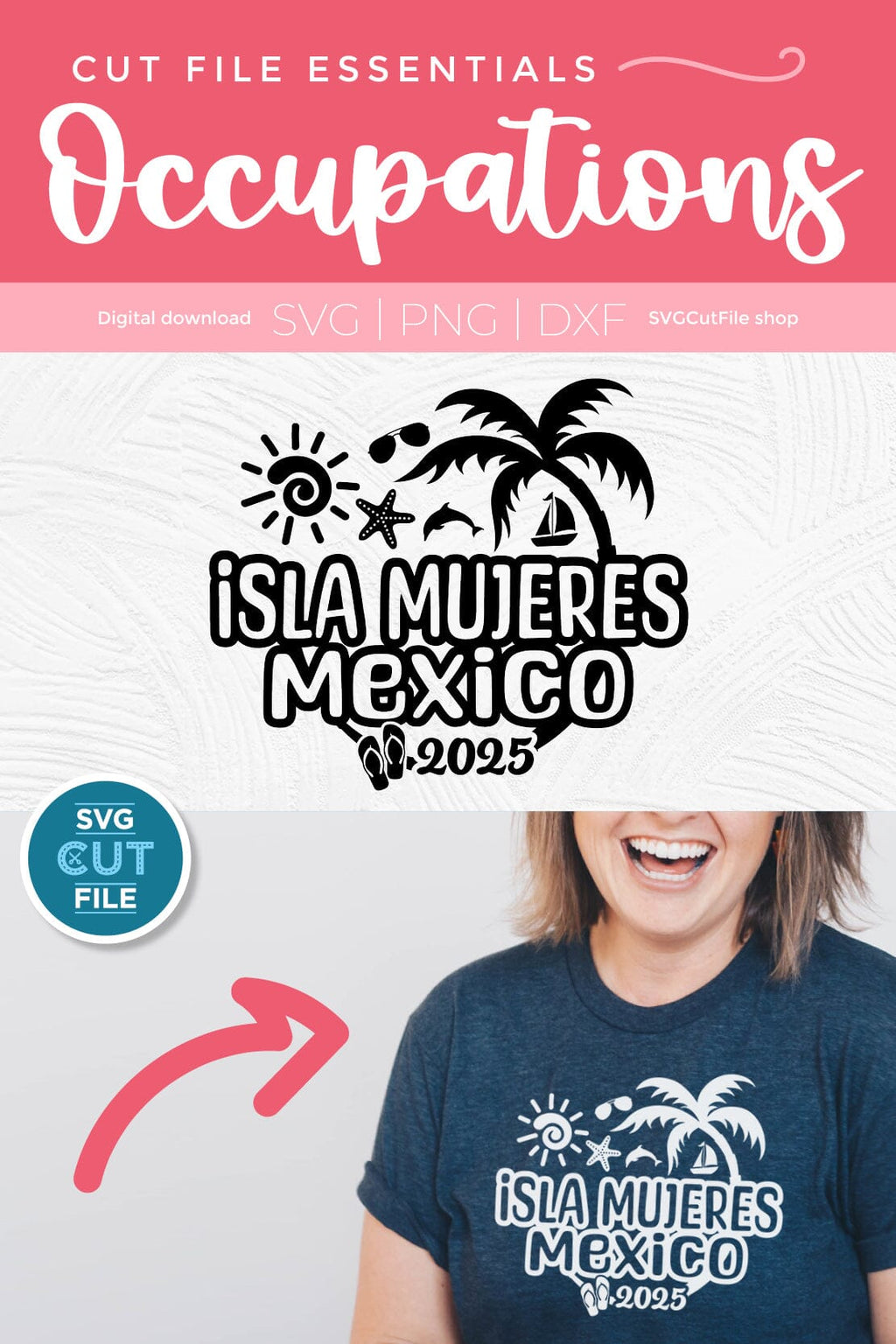 Isla Mujeres svg - Isla Mujeres 2025 Vacation or Trip Design 1 - So Fontsy