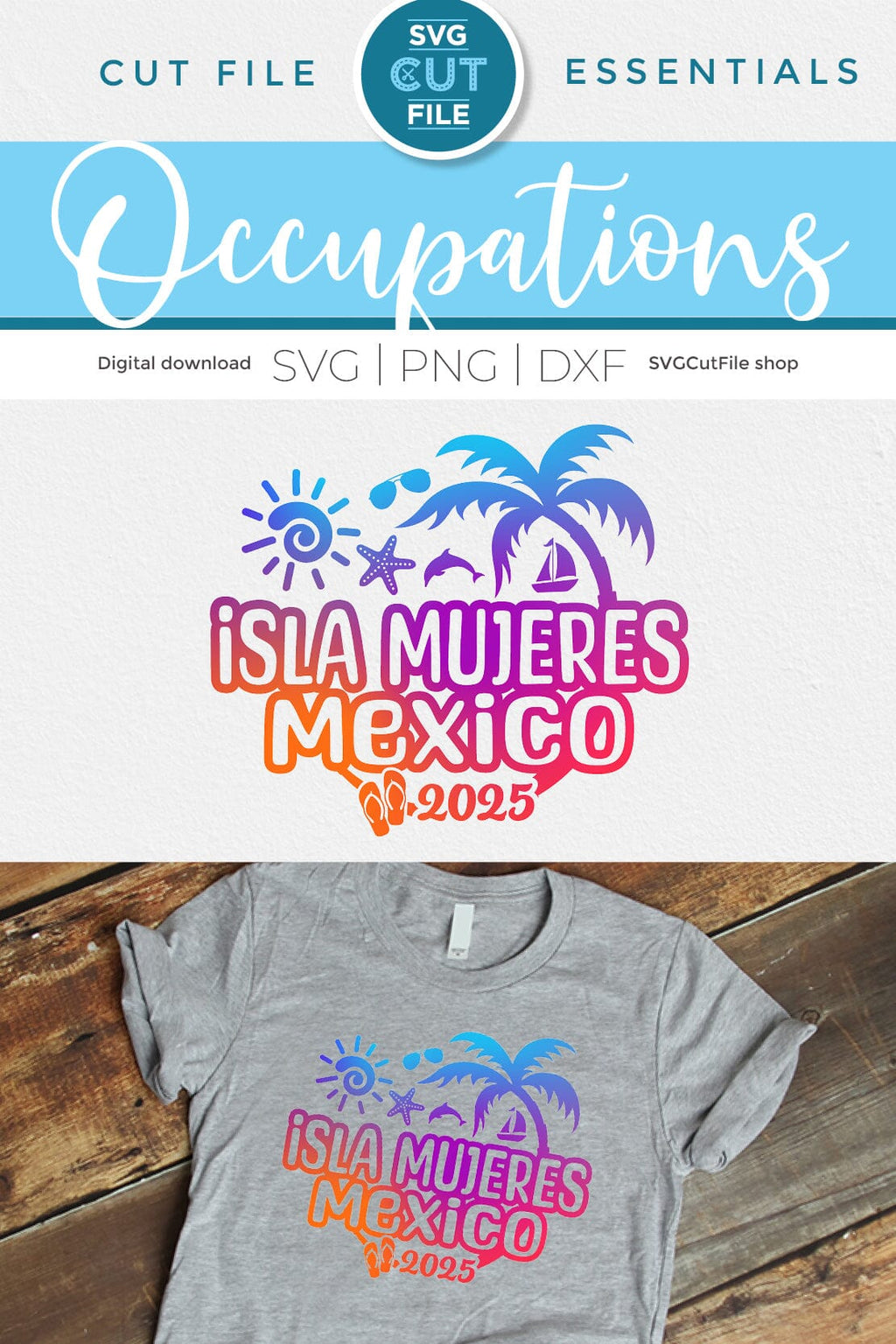 Isla Mujeres svg - Isla Mujeres 2025 Vacation or Trip Design - So Fontsy